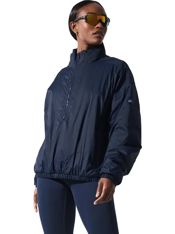 Alo Yoga Latitude Lightweight Half-zip Pullover - Navy