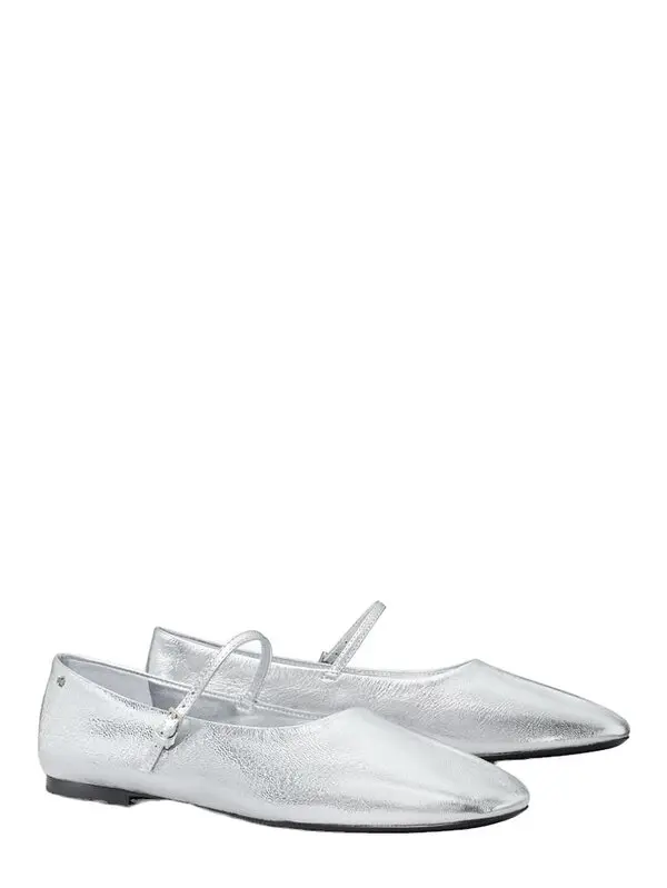 Tory Burch Runway Ballet - Shiny Silver