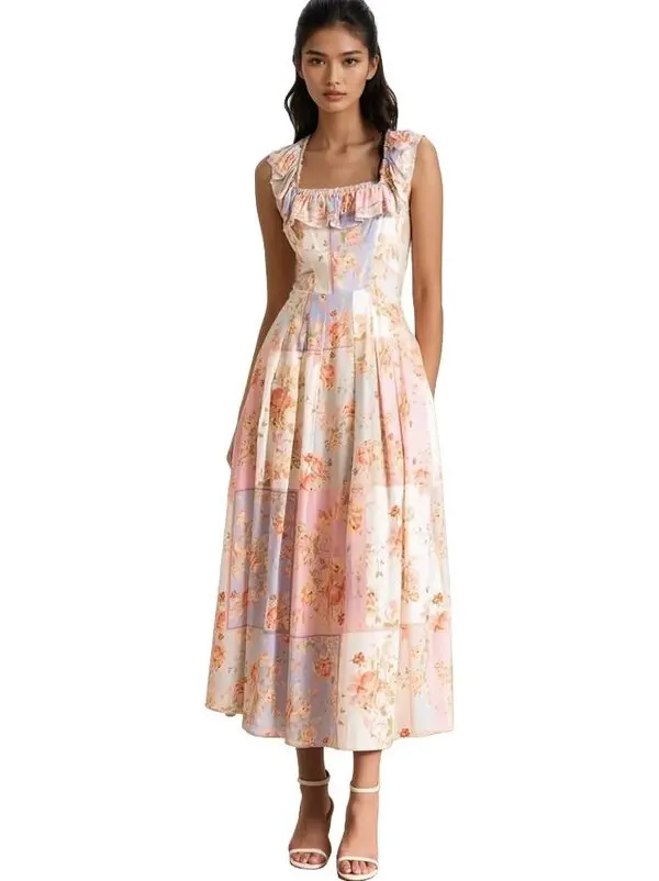 Yumi Kim Ari Patchwork Dress - Natural