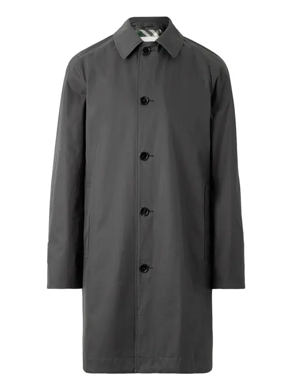 Burberry Oversized Cotton-gabardine Car Coat - Gray