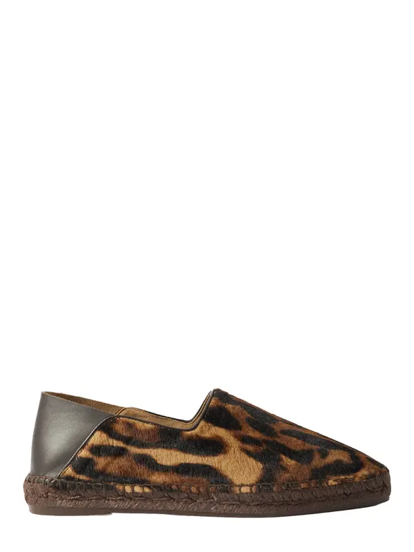 TOM FORD Barnes Ocelot-print Espadrilles - Brown