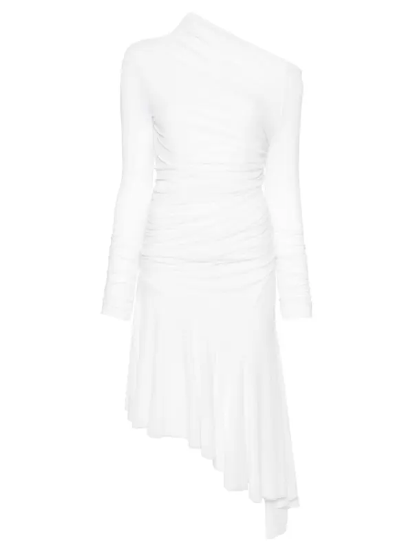 Philosophy Di Lorenzo Serafini Asymmetric Off-shoulder Dress - White