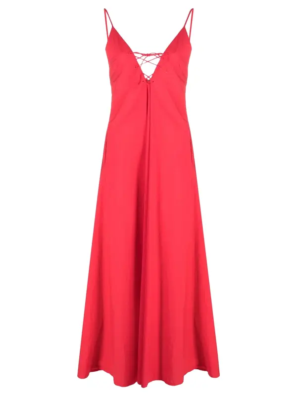 FORTE_FORTE A-line Maxi Dress - Red