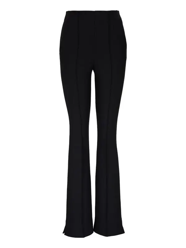 Veronica Beard Orion Crepe Flared Trousers - Black