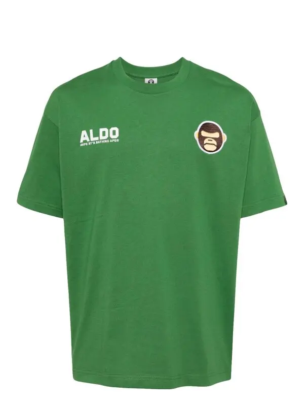 AAPE BY *A BATHING APE Ape Head Logo-appliqué T-shirt - Green