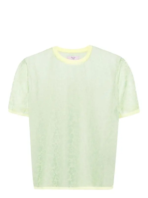 Martine Rose Granny Patterned-jacquard T-shirt - Green