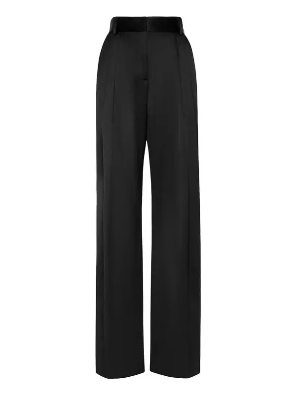 Philipp Plein High-waisted Wide-leg Trousers - Black