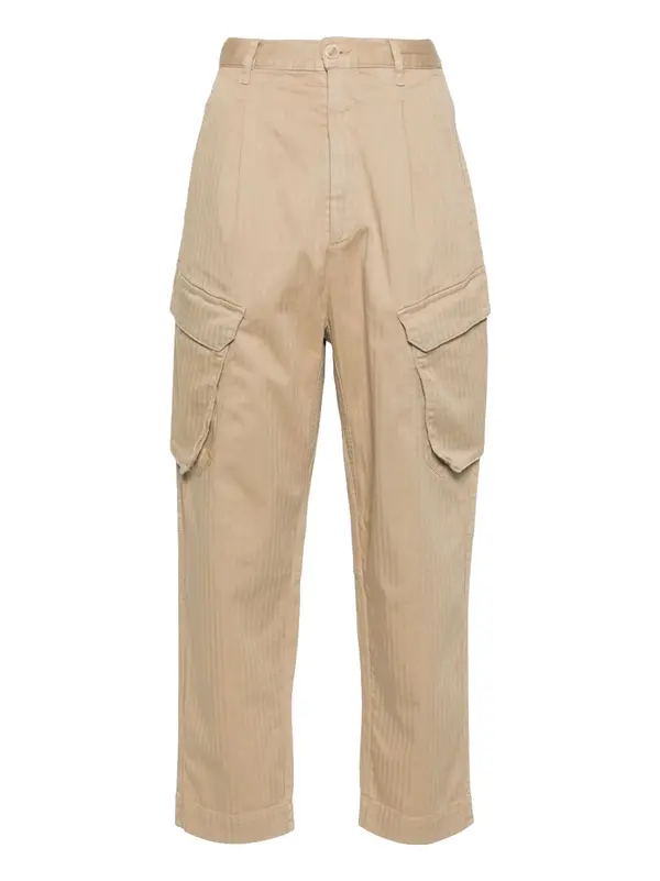 SEMICOUTURE Tapered-leg Cargo Trousers - Neutrals