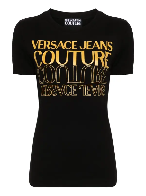 Versace Upside Down Logo T-shirt - Black