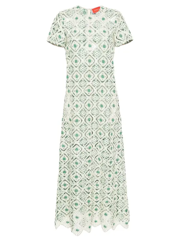 La DoubleJ Swing Macramé Maxi Dress - Neutrals