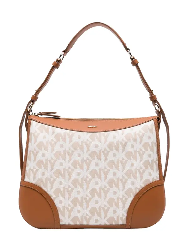 Dkny Gramercy Leather Shoulder Bag - Neutrals