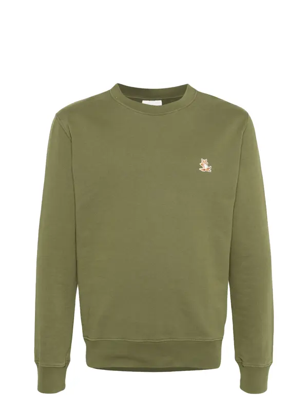 Maison Kitsuné Chillax Fox Cotton Sweatshirt - Green
