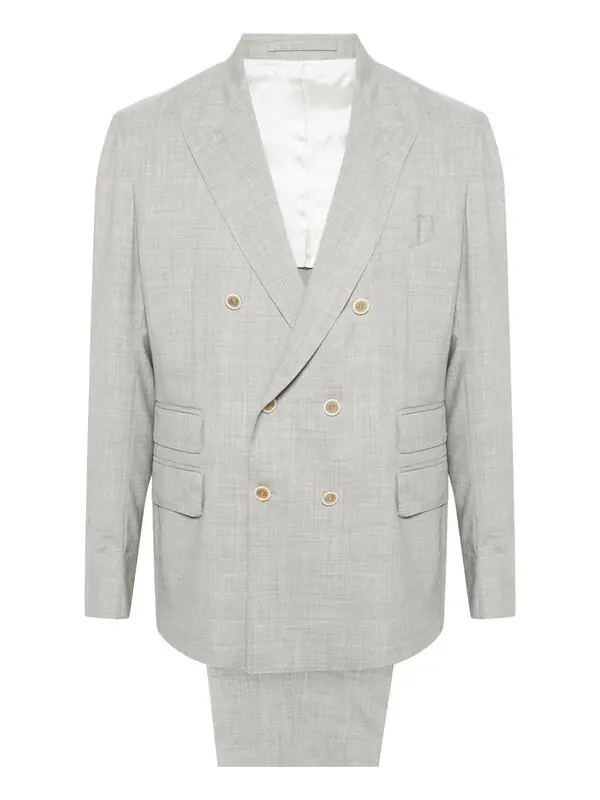 Eleventy Double-breasted Two-piece Suit - Grey