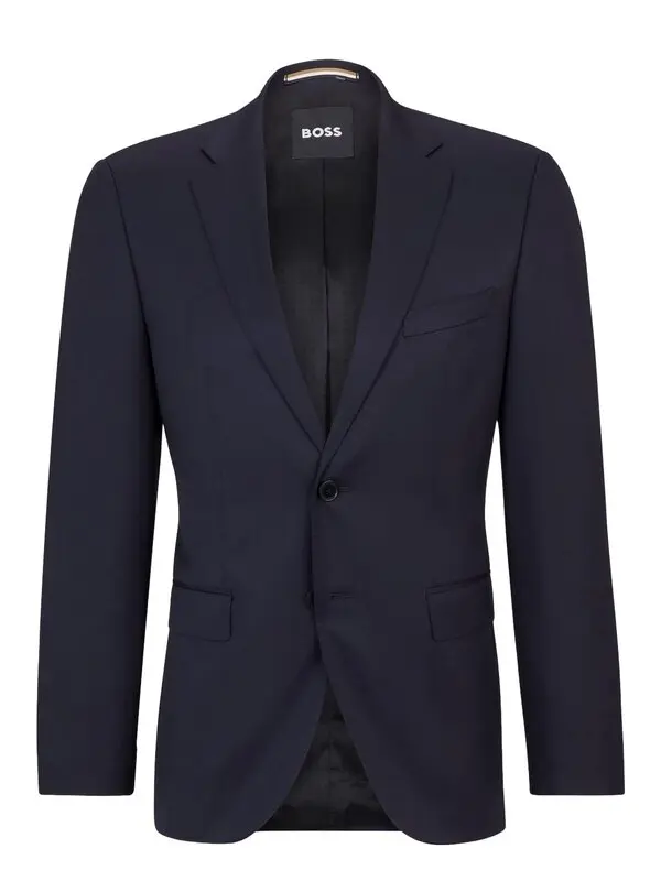 BOSS Single-breasted Fitted Blazer - Blue