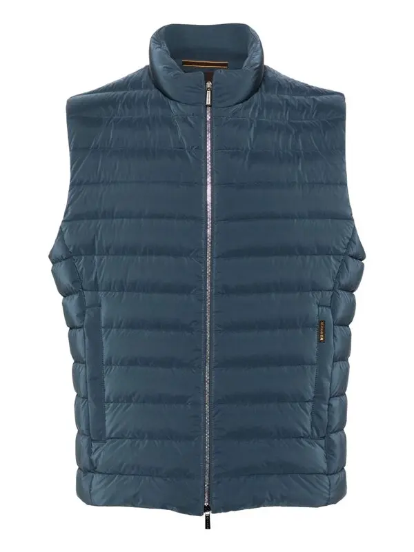 MOORER Padded Gilet - Blue