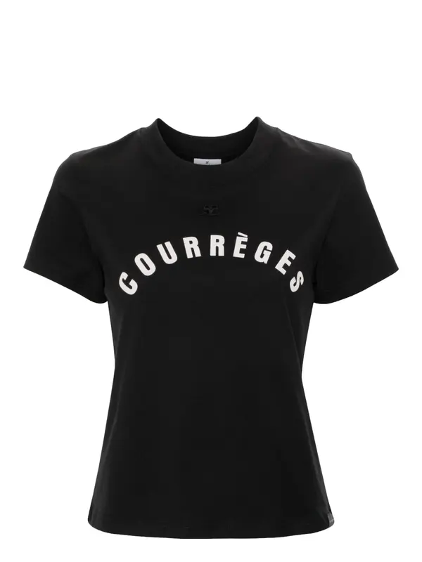 COURREGES Straight Fit T-shirt - Black