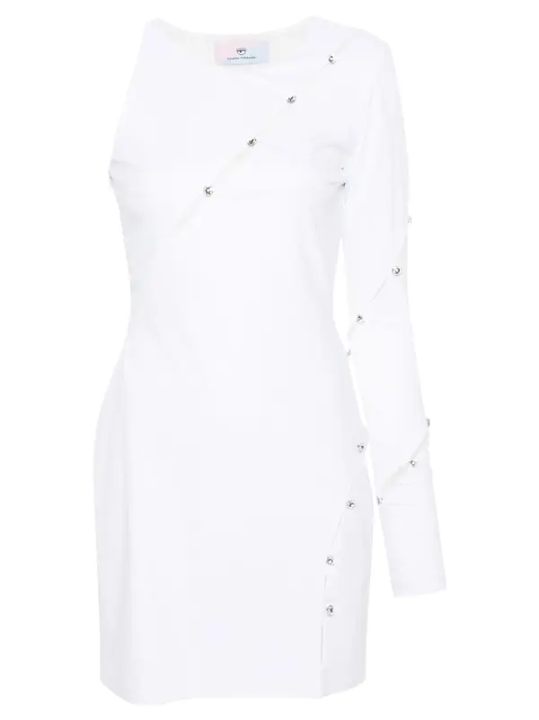 CHIARA FERRAGNI Gem-embellished Mini Dress - White