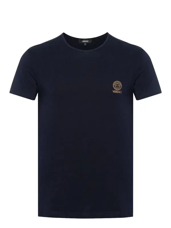 Versace Medusa-print Jersey T-shirt - Blue