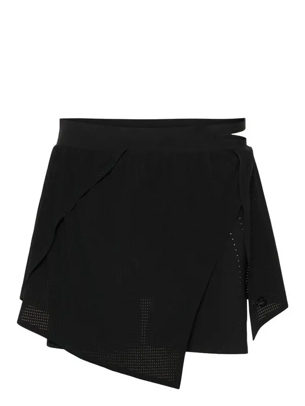 Y3 Logo-printed Mesh Skort - Black
