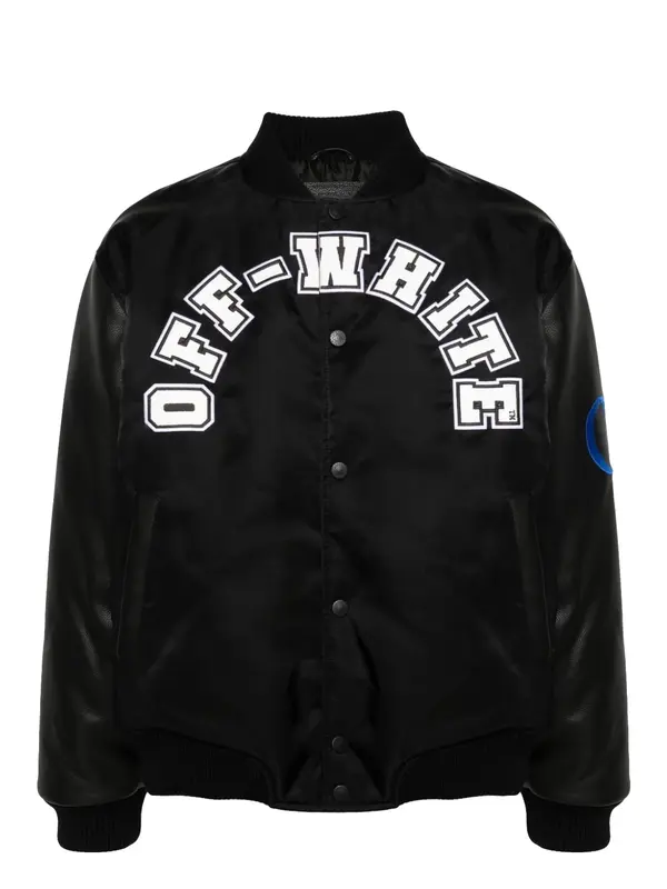 Off-White Baseball Varsity Jacket - Black