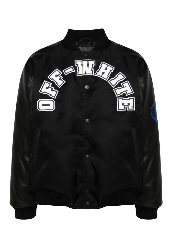 Off-White Baseball Varsity Jacket - Black