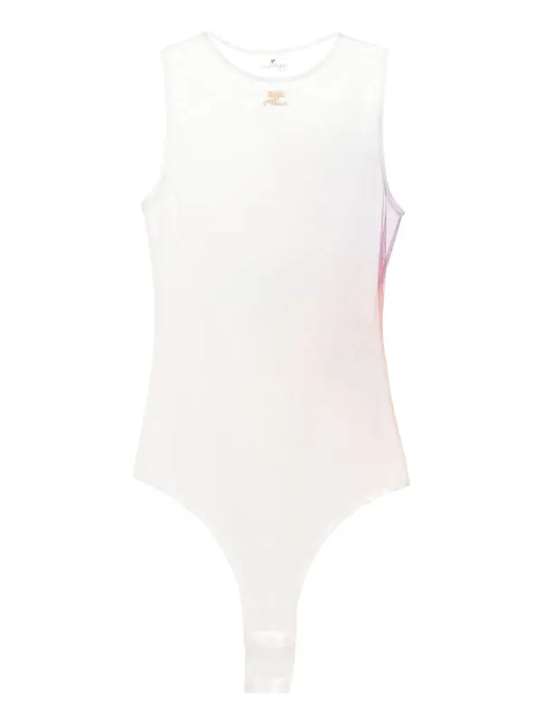 COURREGES Aura Tulle Bodysuit - Neutrals