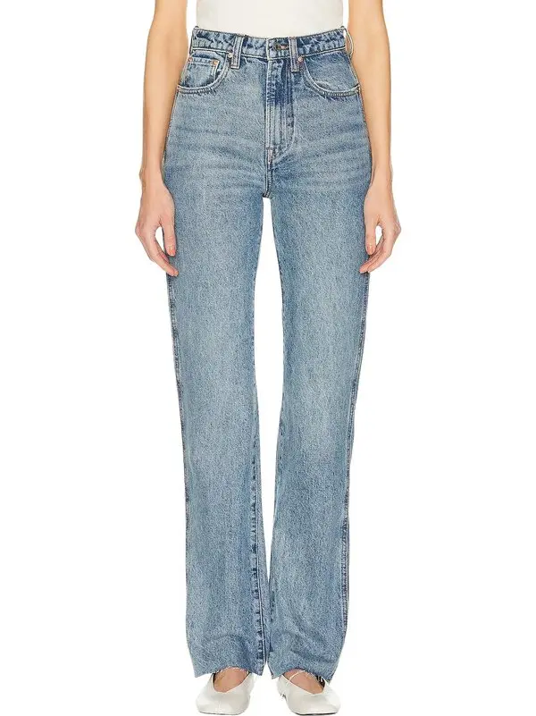 GRLFRND Sara Super High Rise Straight Jeans - Wave Hill