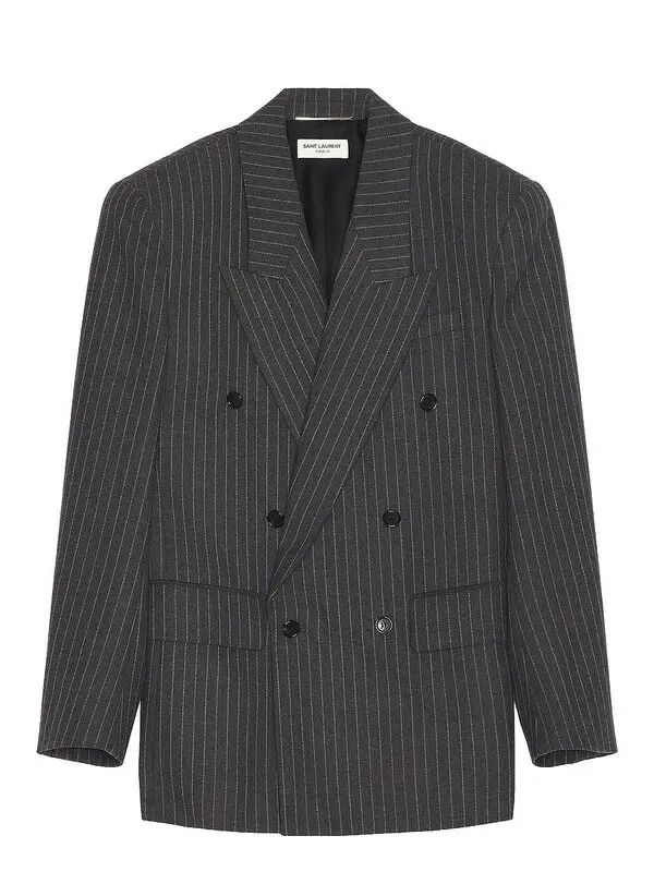 Saint Laurent Veste Sue Base - Anthracite Chine Cra
