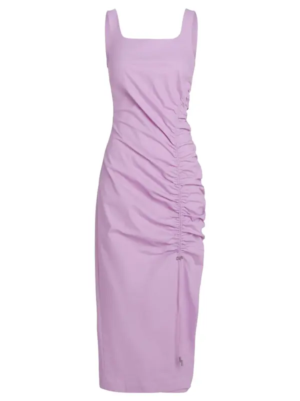 Karl Lagerfeld Gathered Detail Midi Dress - Purple