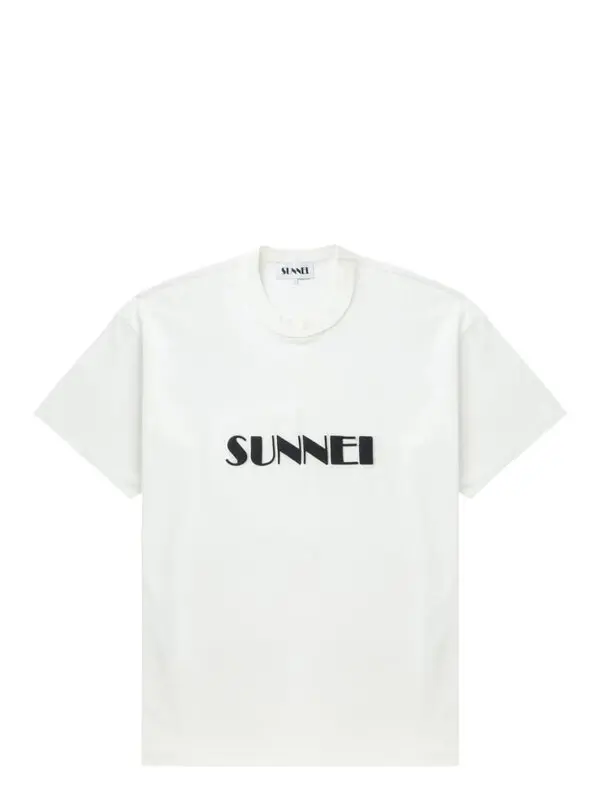 Sunnei Logo-print Cotton T-shirt - White