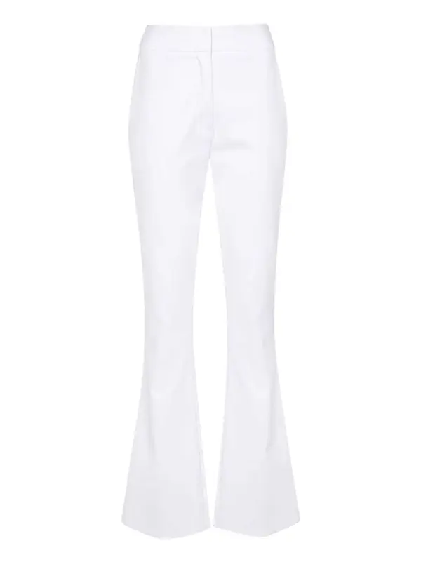 GENNY Twill Flared Trousers - White