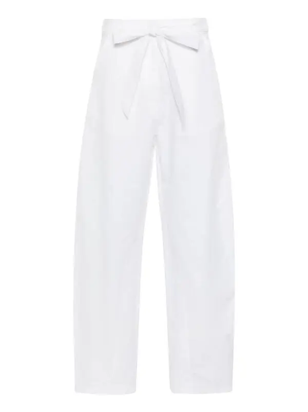 Pinko Belted Wide-leg Trousers - White
