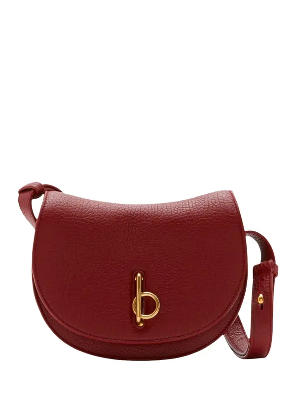 Burberry Mini Rocking Horse Leather Crossbody Bag - Red