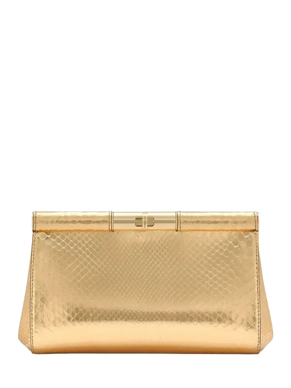 Dolce & Gabbana Snakeskin-effect Clutch - Gold
