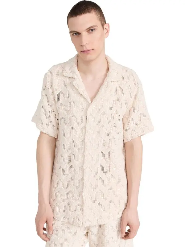Oas Atlas Cuba Crochet Shirt - Off White