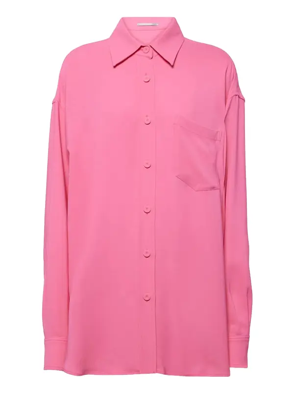 Stella McCartney Oversized Crêpe Shirt - Pink