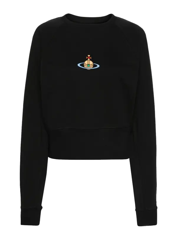 VIVIENNE WESTWOOD Orb Logo Cotton Sweatshirt - Black