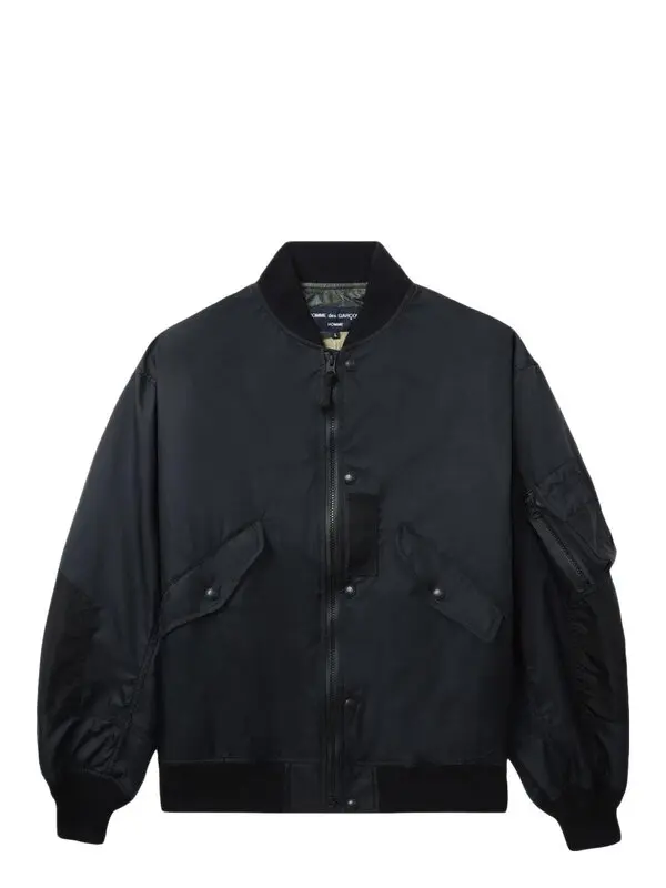 Comme Des Garçons Zip-up Bomber Jacket - Black