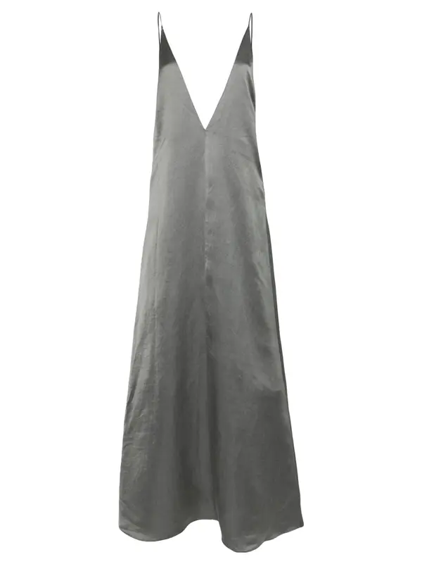 ALYSI V-neck Maxi Dress - Grey