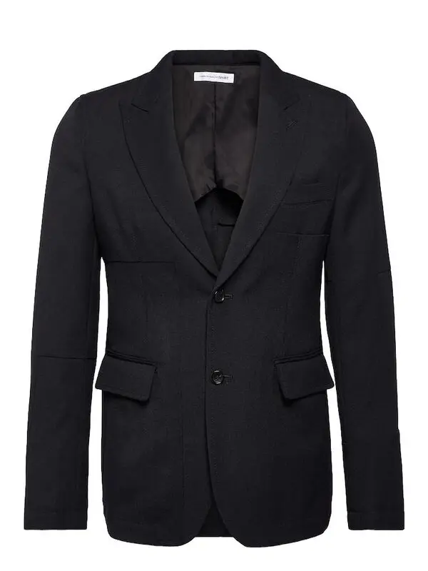 Comme Des Garçons Wool Gabardine Blazer - Blue