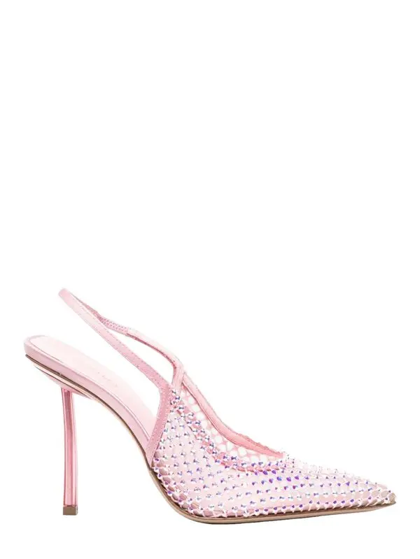 LE SILLA Gilda 100mm Crystal-embellished Pumps - Pink