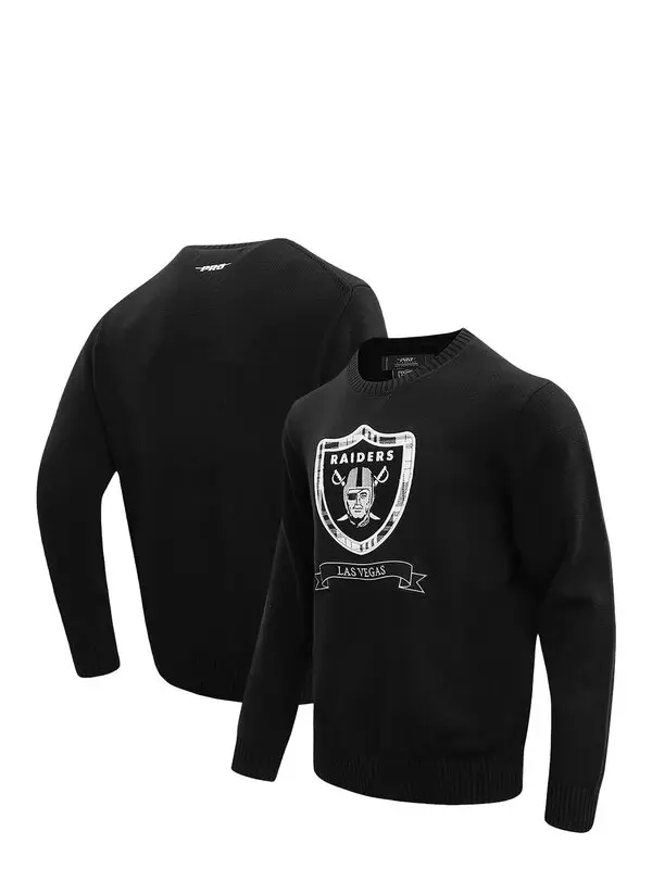 PRO STANDARD Las Vegas Raiders Crest Knit Sweater - Black