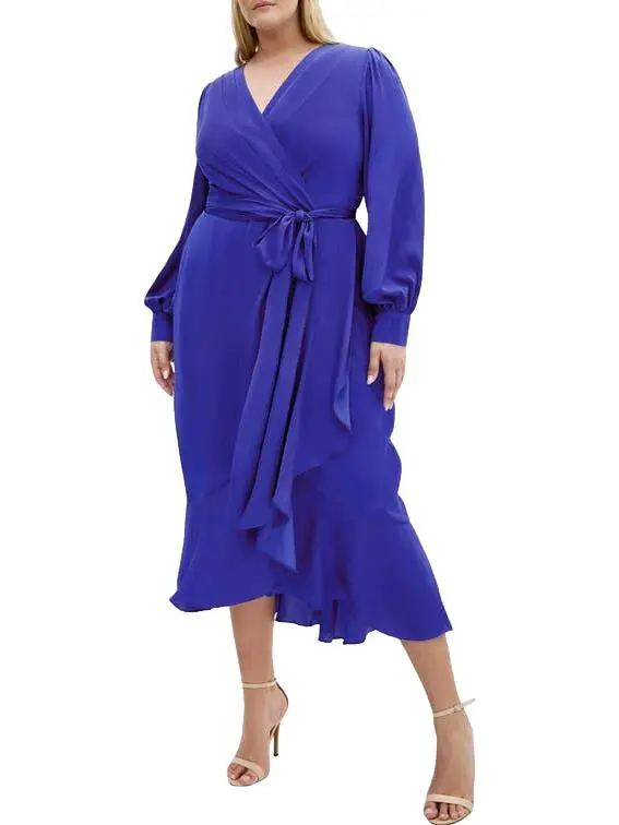City Chic Ophelia Maxi Dress - Cobalt
