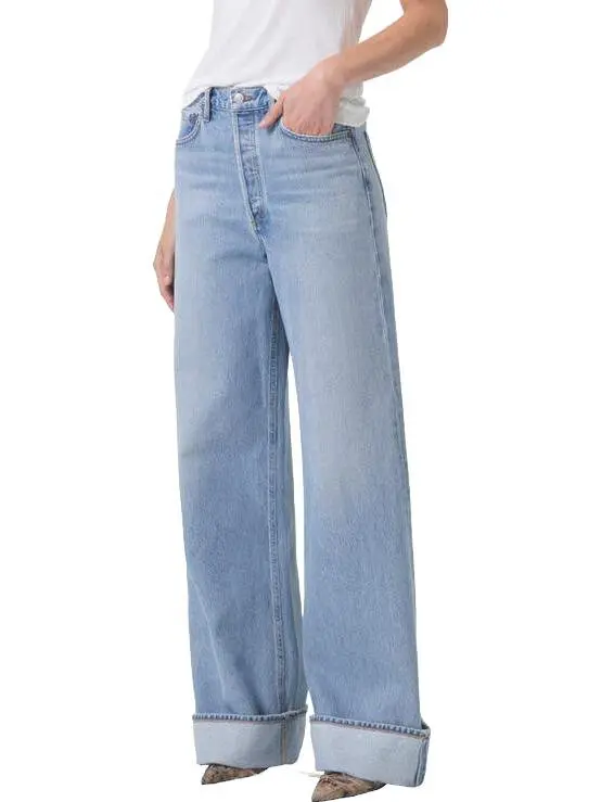 AGOLDE Dame High-waist Wide-leg Jeans - Showdown