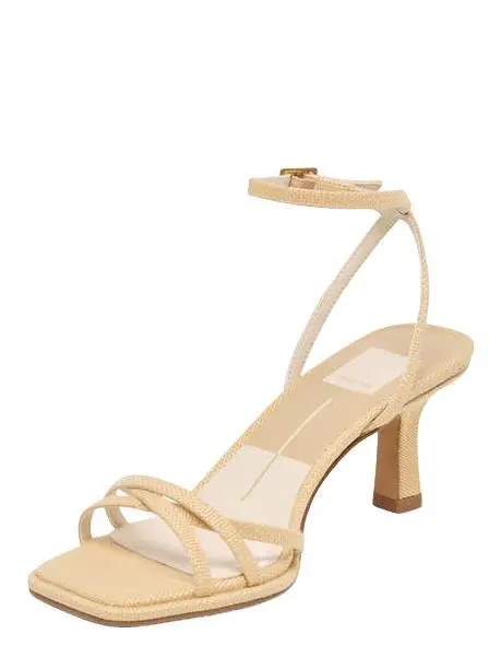 Dolce Vita Manji Leather Sandal - Lt Natural Raffia