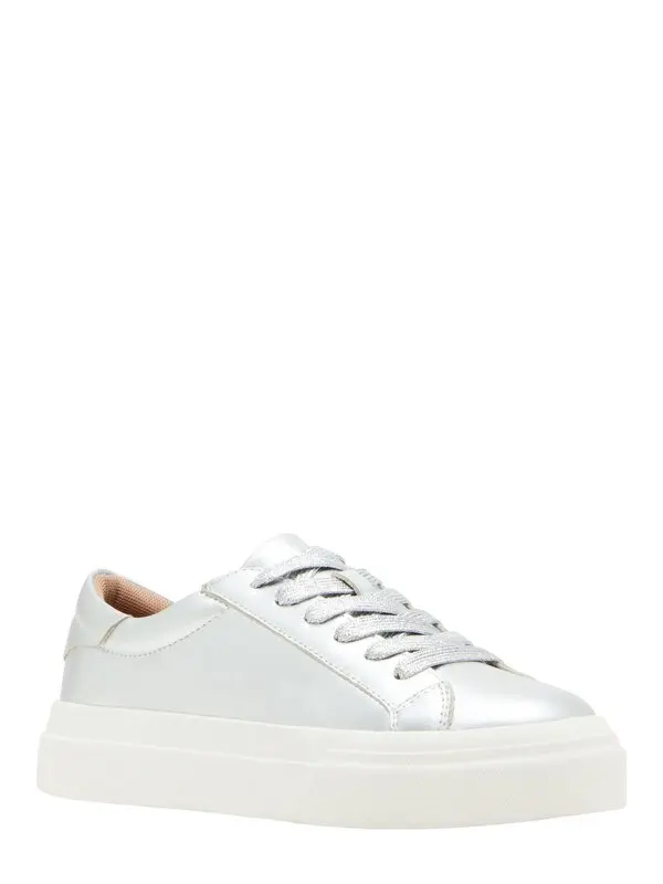 Blondo Venna Waterproof Leather Sneaker - Silver Lea
