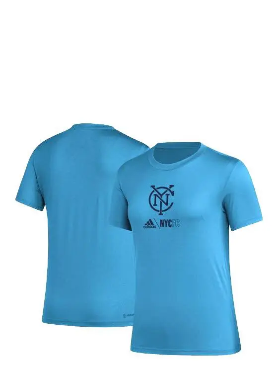Adidas New York City Fc Aeroready Club Icon T-shirt - Light Blue