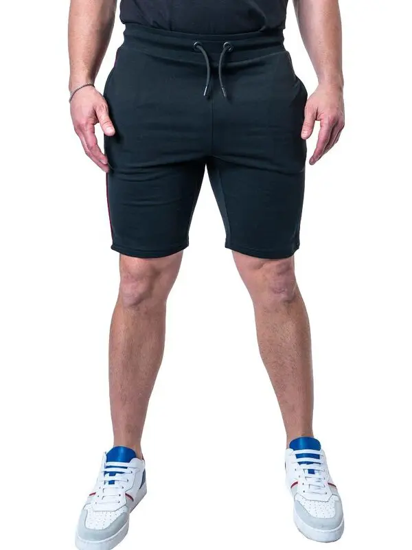 MACEOO Royal Cotton Knit Drawstring Shorts - Black