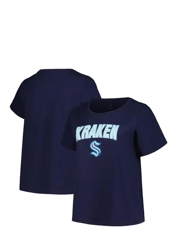 Profile Seattle Kraken Arch Over Logo T-shirt - Navy