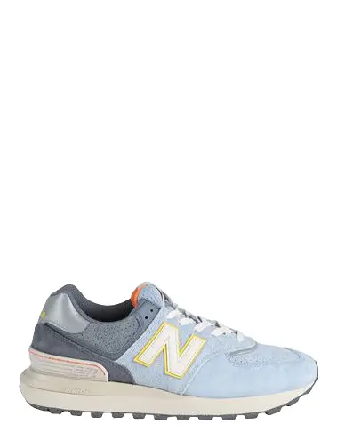 NEW BALANCE Light Leather And Textile Fiber Sneakers - Blue